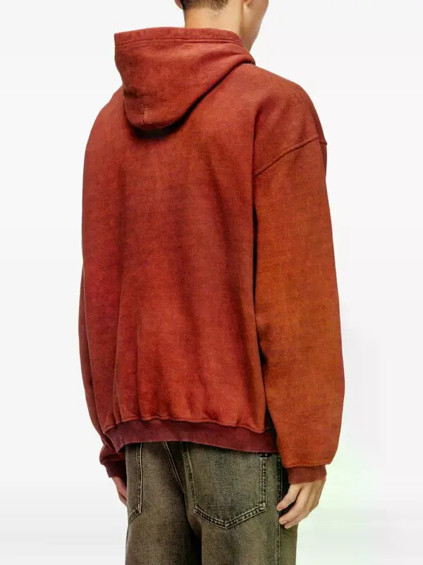 DIESEL® Logo-embroidered Hoodie - Brown
