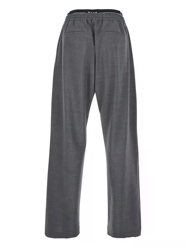 MSGM Elastic-waistband Trousers - Grey