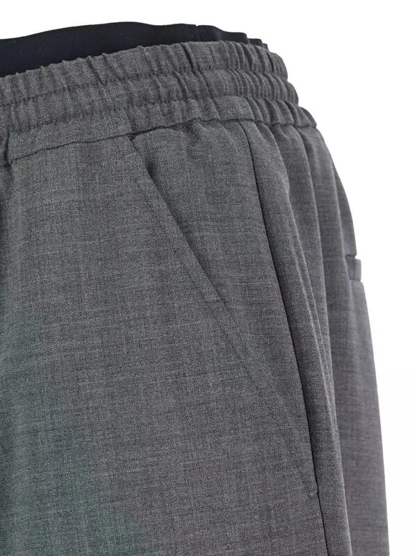 MSGM Elastic-waistband Trousers - Grey