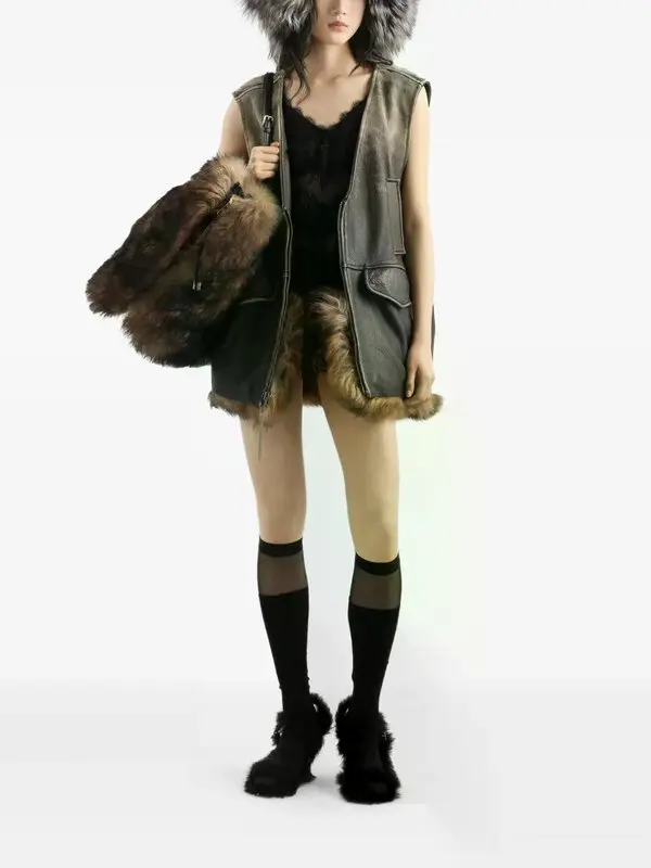 Dolce & Gabbana V-neck Leather Vest
