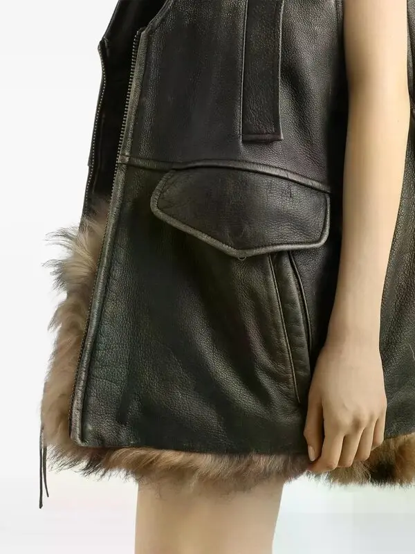 Dolce & Gabbana V-neck Leather Vest