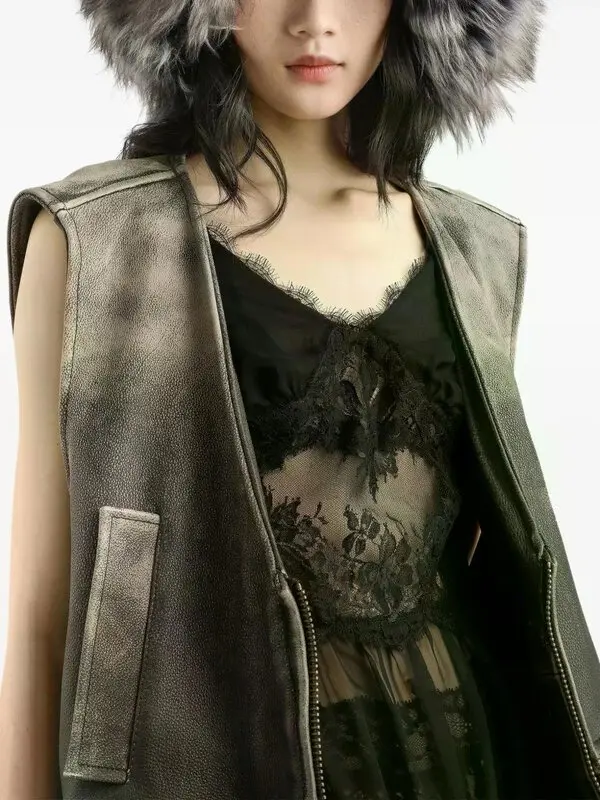 Dolce & Gabbana V-neck Leather Vest