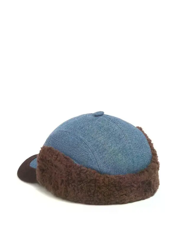 Marni Denim Baseball Cap With Ear Flaps - Blue