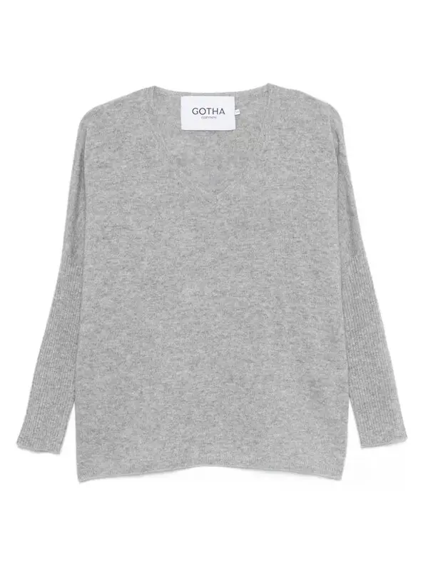 GOTHA V-neck Long Sleeve Sweater