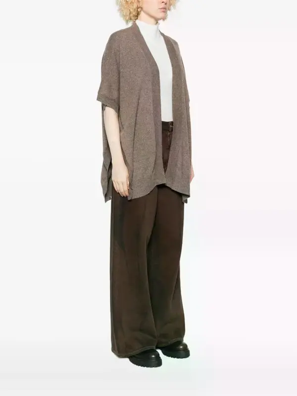 GOTHA Short-sleeved Open-front Cardigan