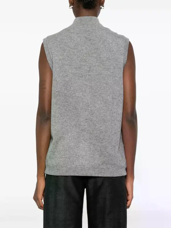 OLIVER LATTUGHI Ribbed Button-front Vest