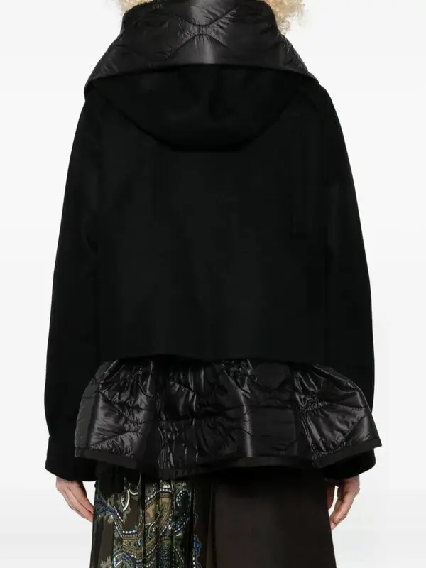 Sacai Hooded Quilted Panel Jacket