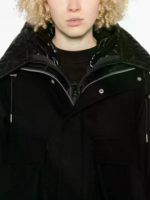 Sacai Hooded Quilted Panel Jacket