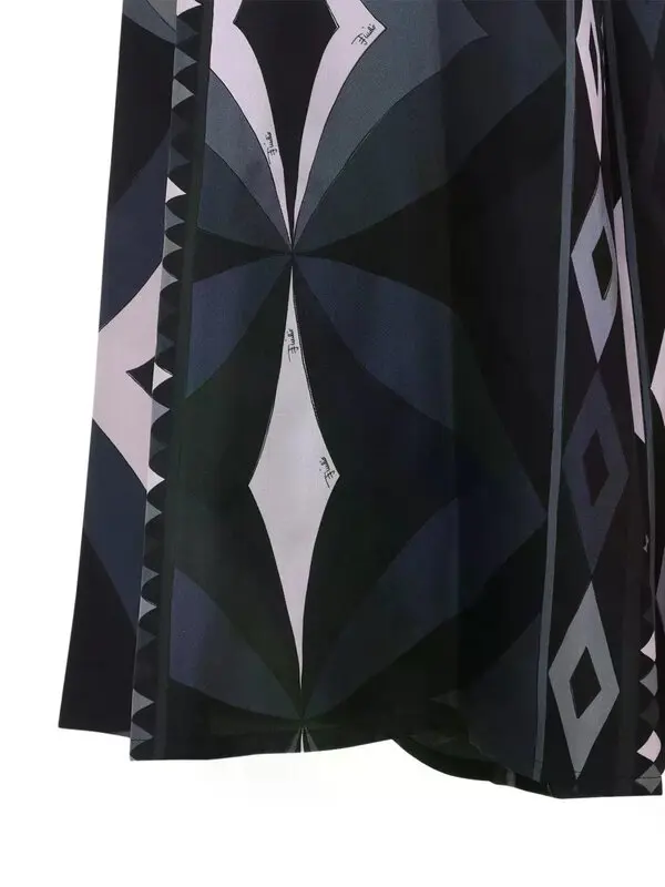 Emilio Pucci Geometric-print Silk Palazzo Pants