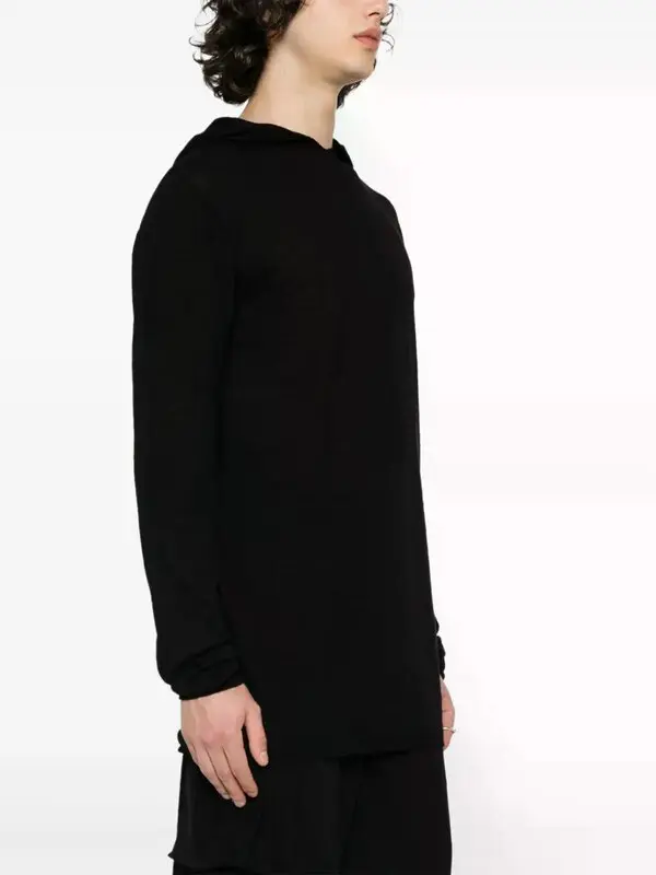Rick Owens Fine-knit Virgin Wool Hoodie