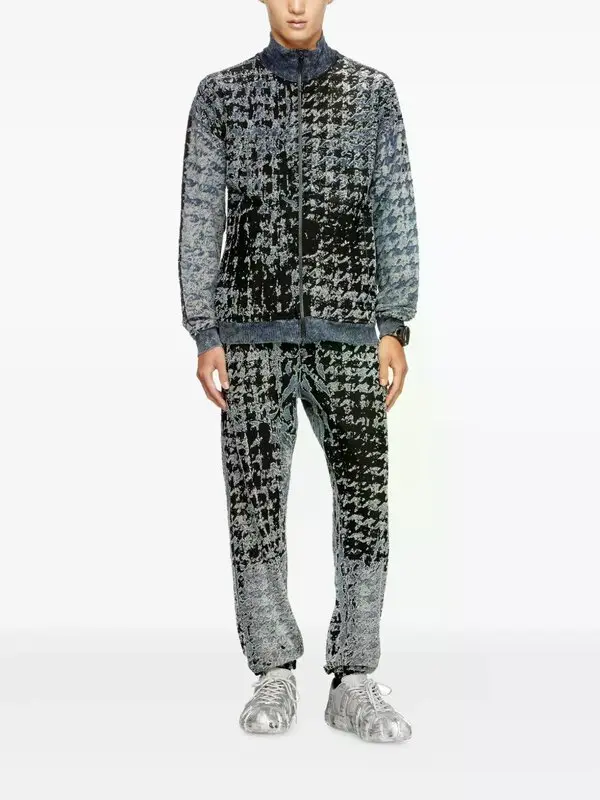 DIESEL® P-labis Devoré-houndstooth Trousers - Blue