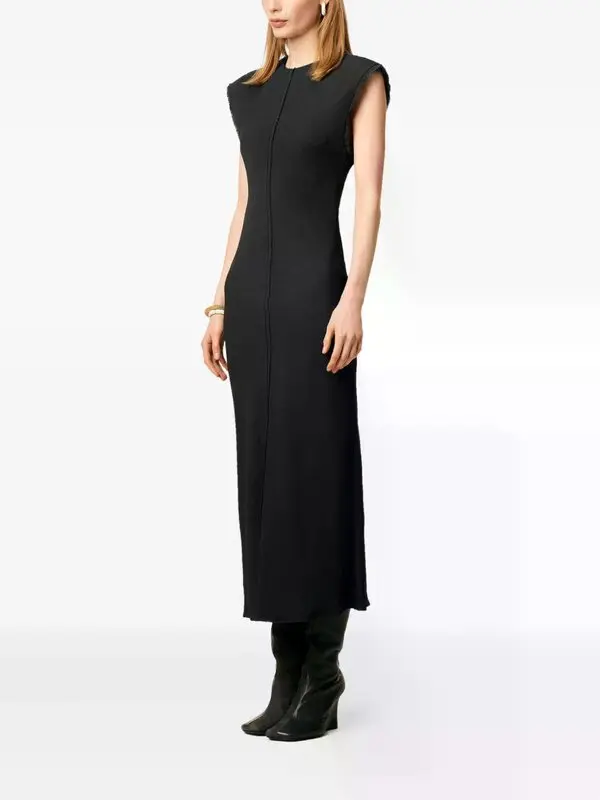 AMI Paris Raw-edge Sleeveless Long Dress