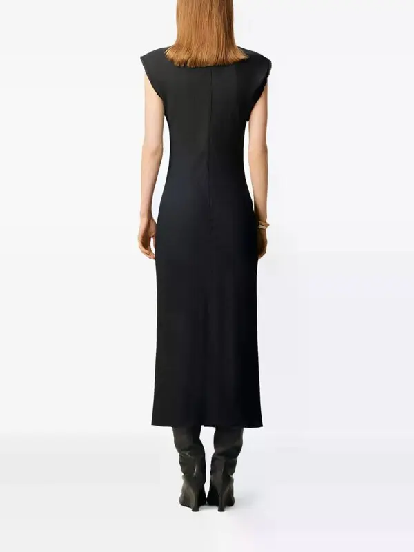 AMI Paris Raw-edge Sleeveless Long Dress