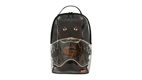 SPRAYGROUND Clear Sharks In Paris Bear Backpack - Multicolor
