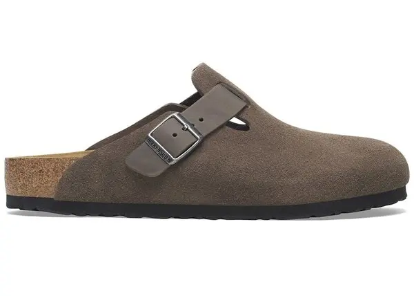 BIRKENSTOCK Boston Bs Mixed Leather - Concrete Grey