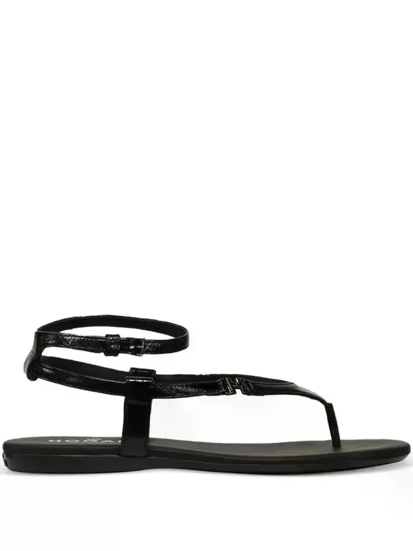 Hogan Leather Flat Sandals