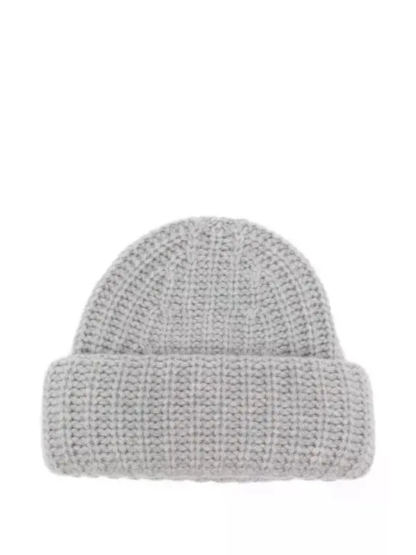 LISA YANG Ribbed Beanie - Grey