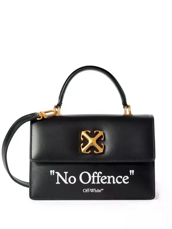 Off-White Jitney 1.4 Leather Tote Bag - Black
