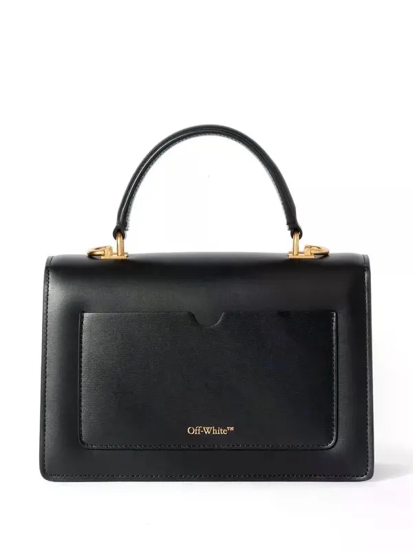 Off-White Jitney 1.4 Leather Tote Bag - Black