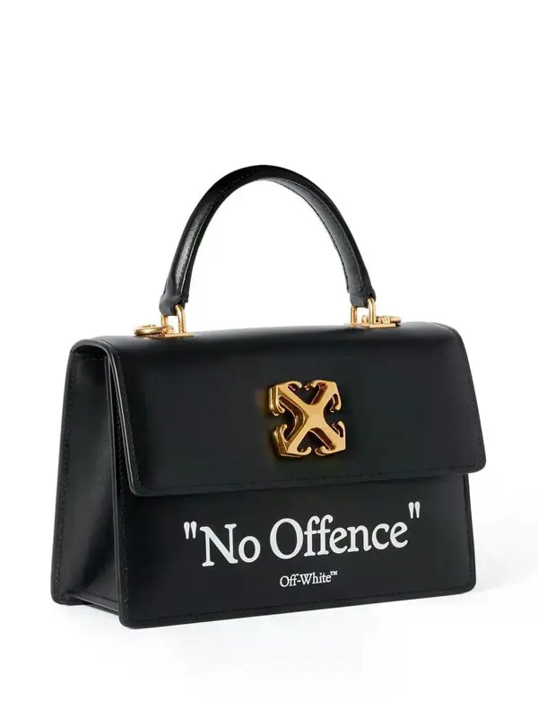 Off-White Jitney 1.4 Leather Tote Bag - Black