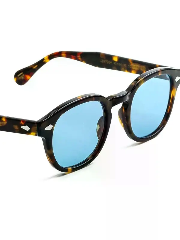 MOSCOT Lemtosh Tortoiseshell Round-frame Sunglasses - Black