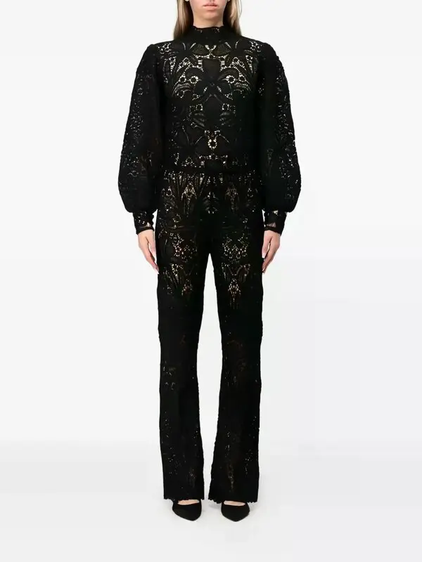 TWINSET Lace High-neck Jumpsuit - Black