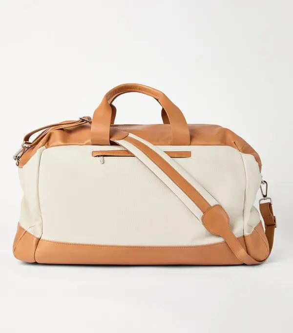 Brunello Cucinelli Grained Calfskin Two-tone Holdall