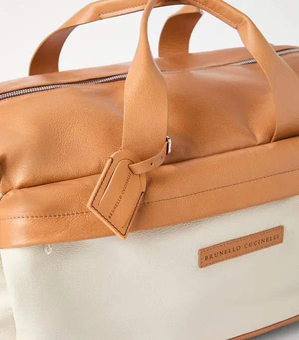 Brunello Cucinelli Grained Calfskin Two-tone Holdall
