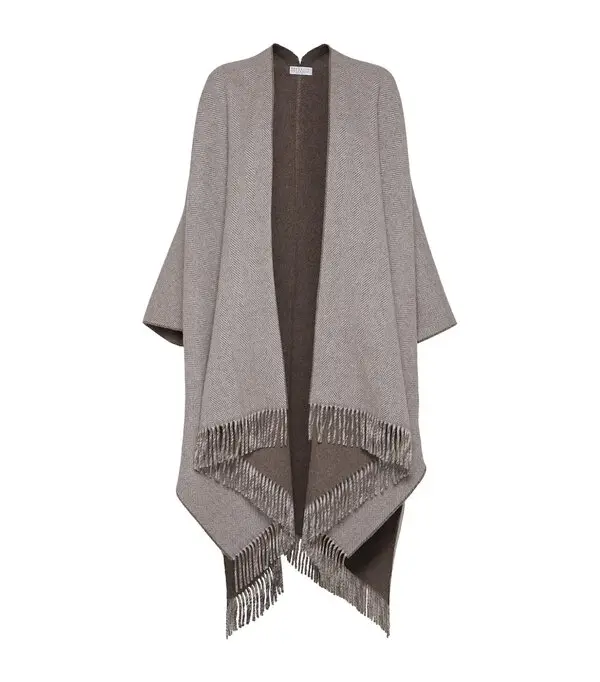 Brunello Cucinelli Cashmere Sparkling Poncho