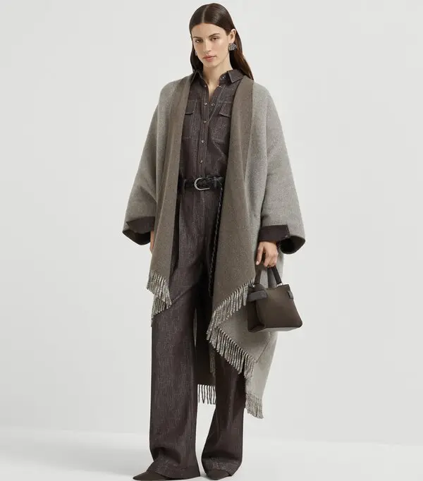 Brunello Cucinelli Cashmere Sparkling Poncho