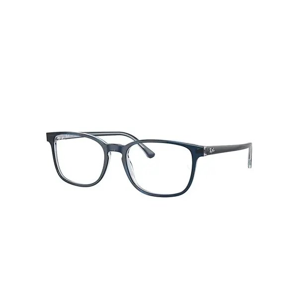 Ray-ban Optics Eyeglasses Frame Clear Lenses - Blue On Transparent Blue