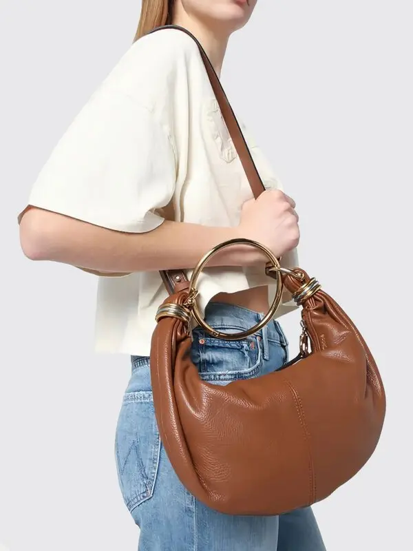 Chloé Leather Bracelet Bag - Brown