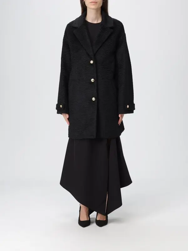 Just Cavalli Textured Button Detail Coat