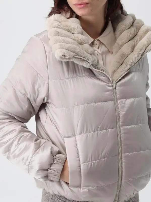SAVE THE DUCK Textured Faux Fur Jacket - Ivory