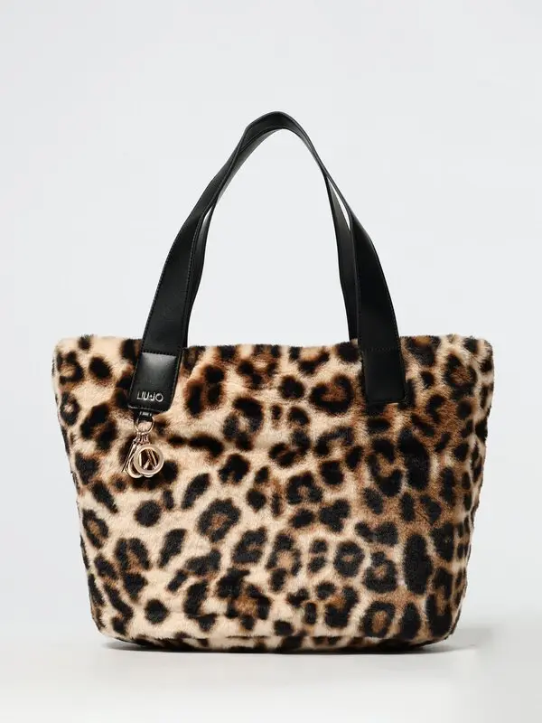 Liu Jo Faux Fur Tote Bag With Top Handles - Brown