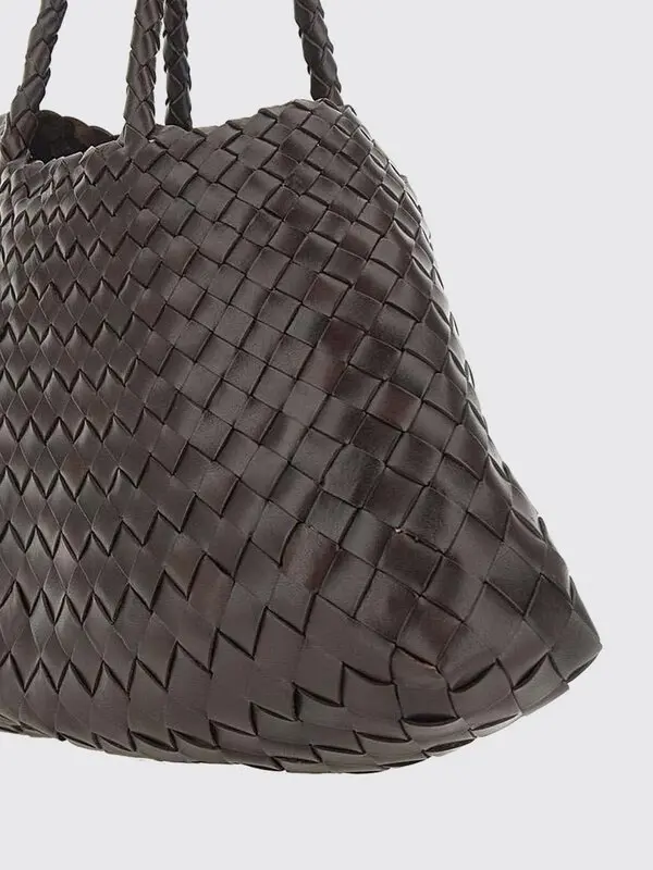 Dragon Diffusion Santa Croce Flared Woven Leather Handbag With Braided Handles