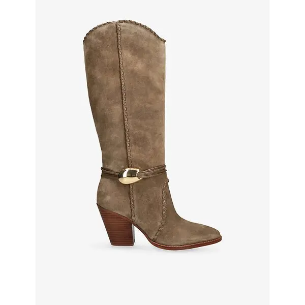 Dolce Vita Jody Suede Heeled Boots - Khaki