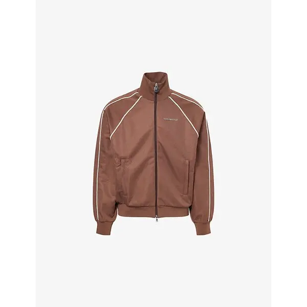 A BATHING APE Line Camo Logo-plaque Woven Track Jacket