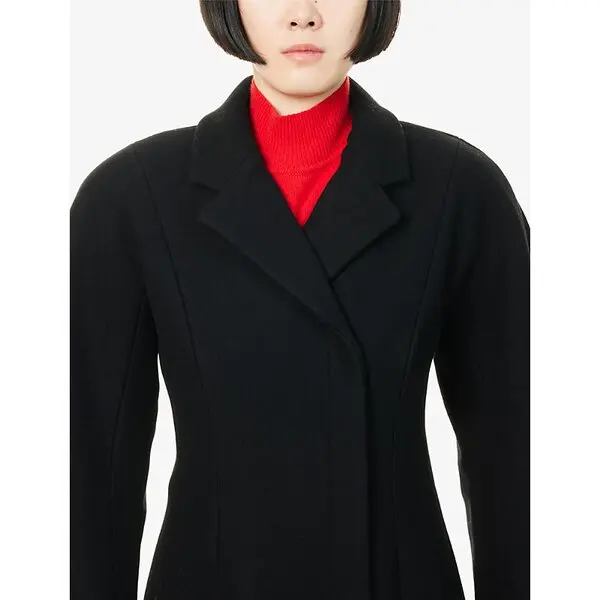 Jacquemus Notched Lapel Wool Coat