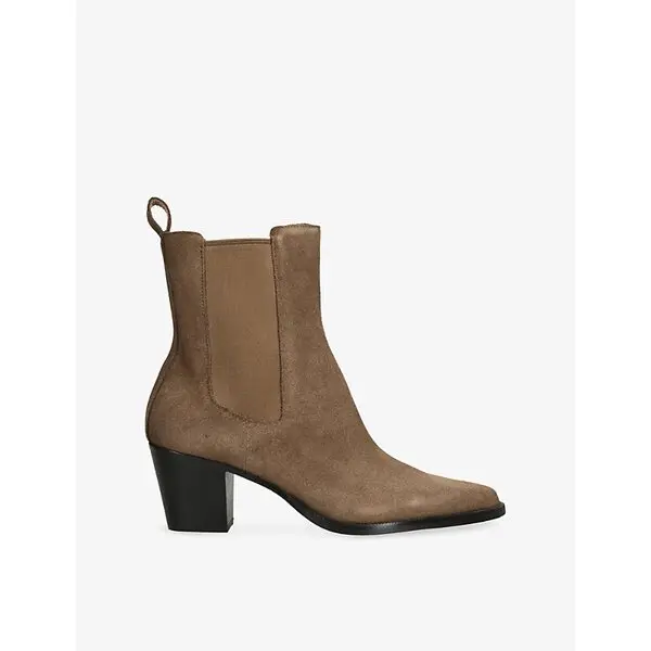 Dolce Vita Shadie H2o Suede Heeled Ankle Boots - Mid Brown