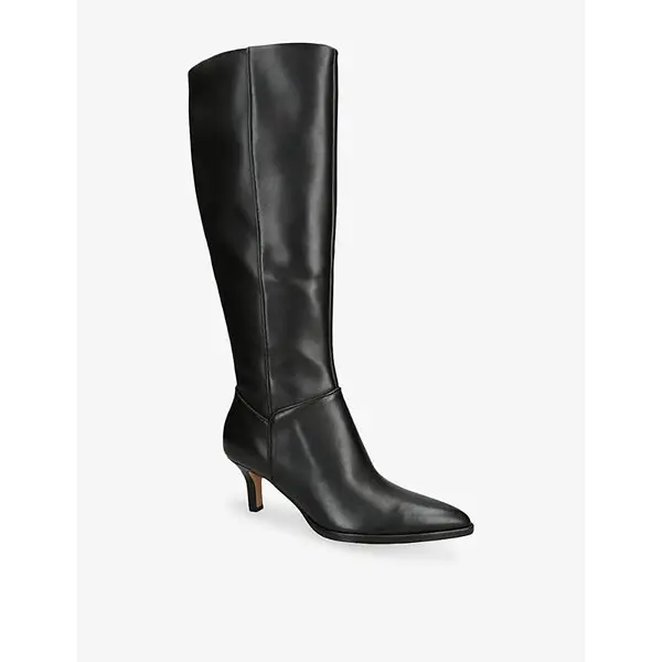 Dolce Vita Aldy Leather Heeled Boots - Black
