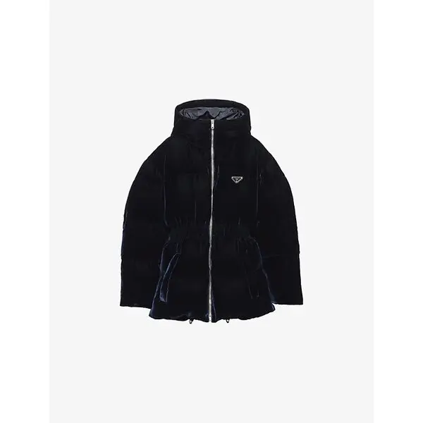 Prada Velvet Down Jacket - Blue