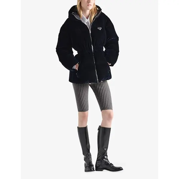 Prada Velvet Down Jacket - Blue
