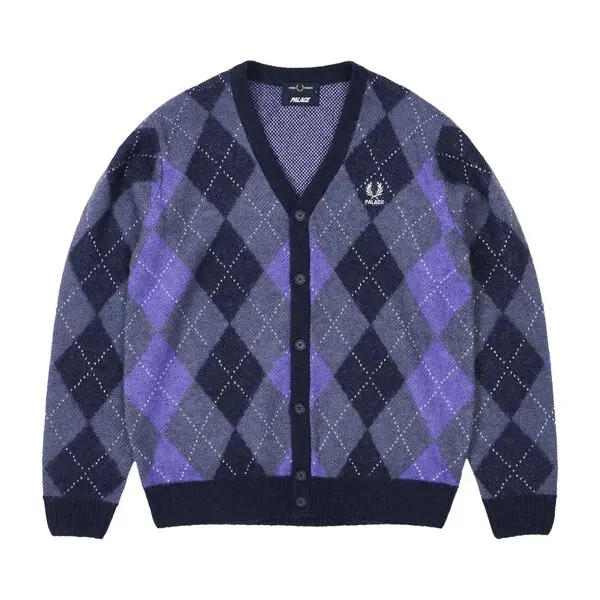 PALACE X Fred Perry Argyle Cardigan