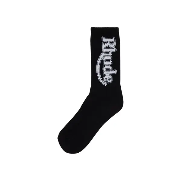 Rhude Vertical Race Track Socks - Black