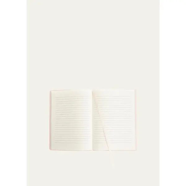 ROYCE NEW YORK Monogrammed Leather Bound Executive Notebook, Personalized - Light Pink