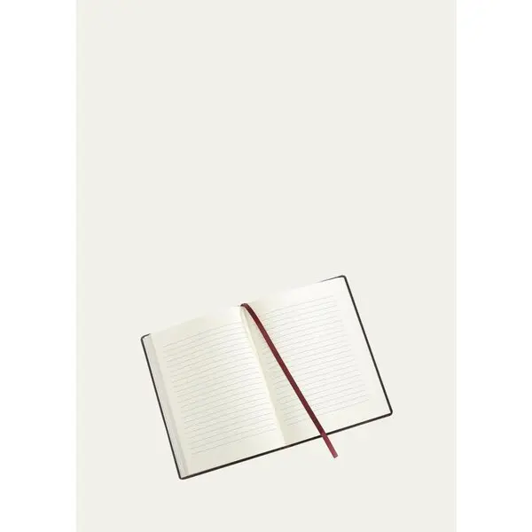 ROYCE NEW YORK Monogrammed Leather Bound Executive Notebook, Personalized - Light Pink