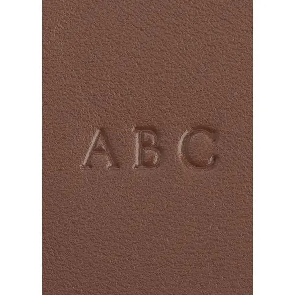 ROYCE NEW YORK Monogrammed Leather Bound Executive Notebook, Personalized - Light Pink