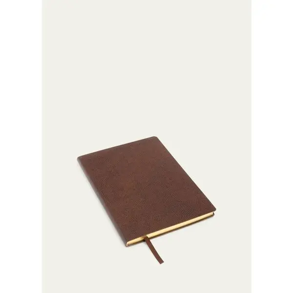 ROYCE NEW YORK Monogrammed Leather Bound Executive Notebook, Personalized - Light Pink