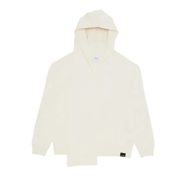 COURREGES Scarf Embroidered Hoodie - White